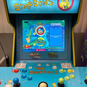 The Simpsons Arcade1up Arcade 1up 5 Piece Front Decal Sticker - Etsy