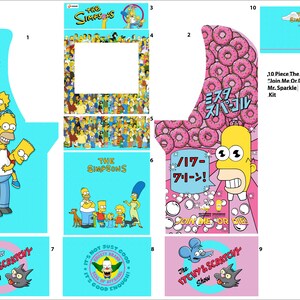 Side Panel Simpson Art Custom Mix Match Your Arcade1up Cabinet - Etsy