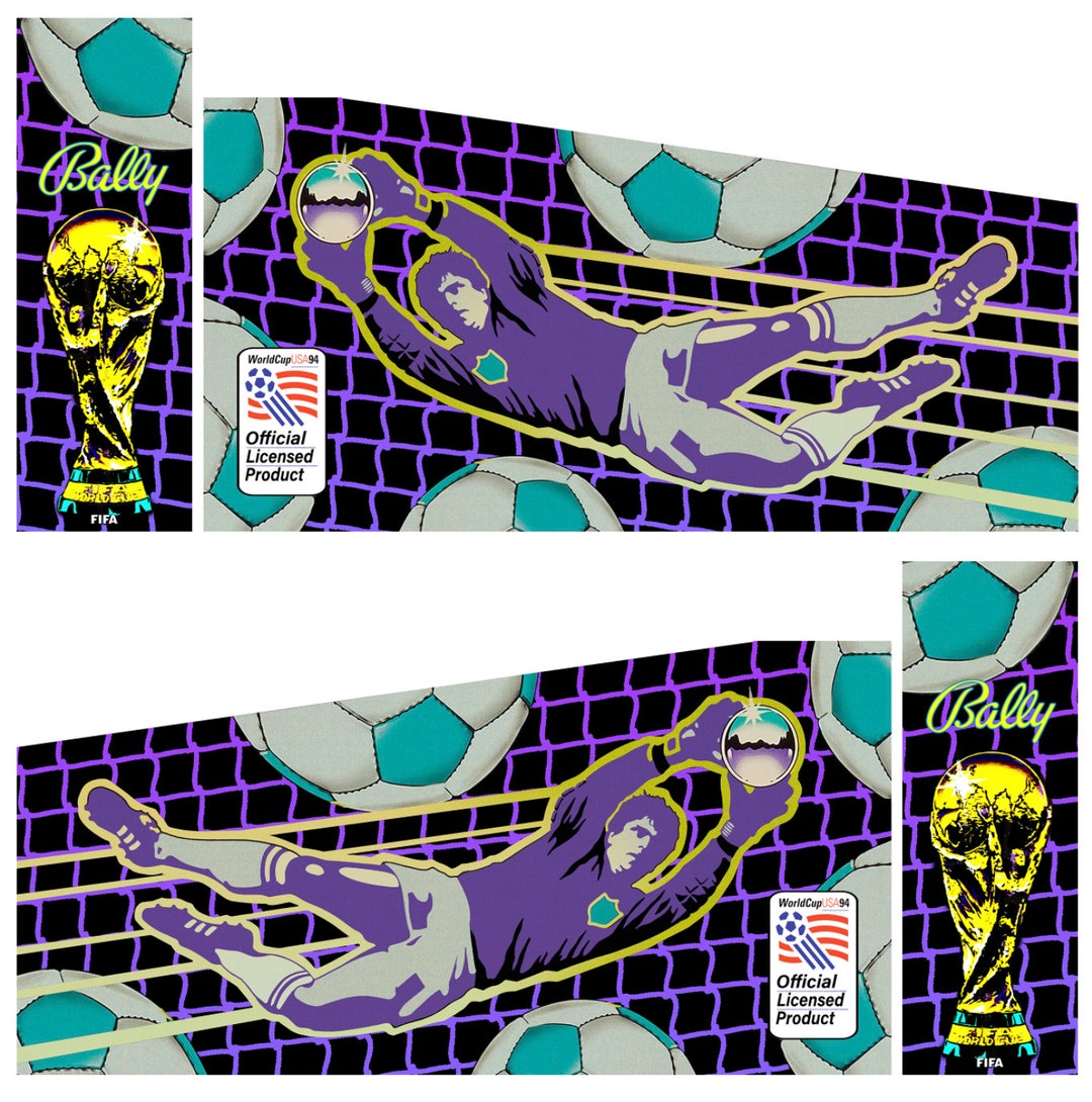 Arcade1up Arcade 1up Pinball Decal Wrap Sticker 8 Piece Set World Cup ...