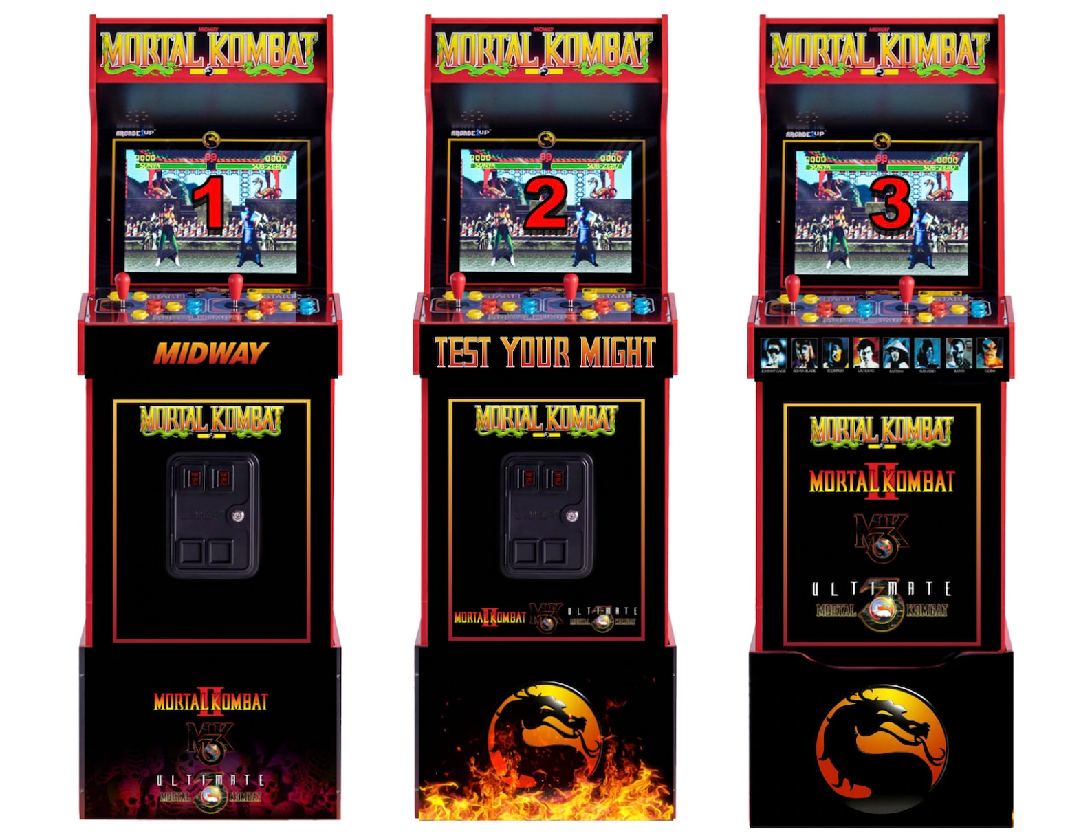 Arcade1up Arcade 1up Mortal Kombat MK 1 30th Anniversary Front Panel 3 ...