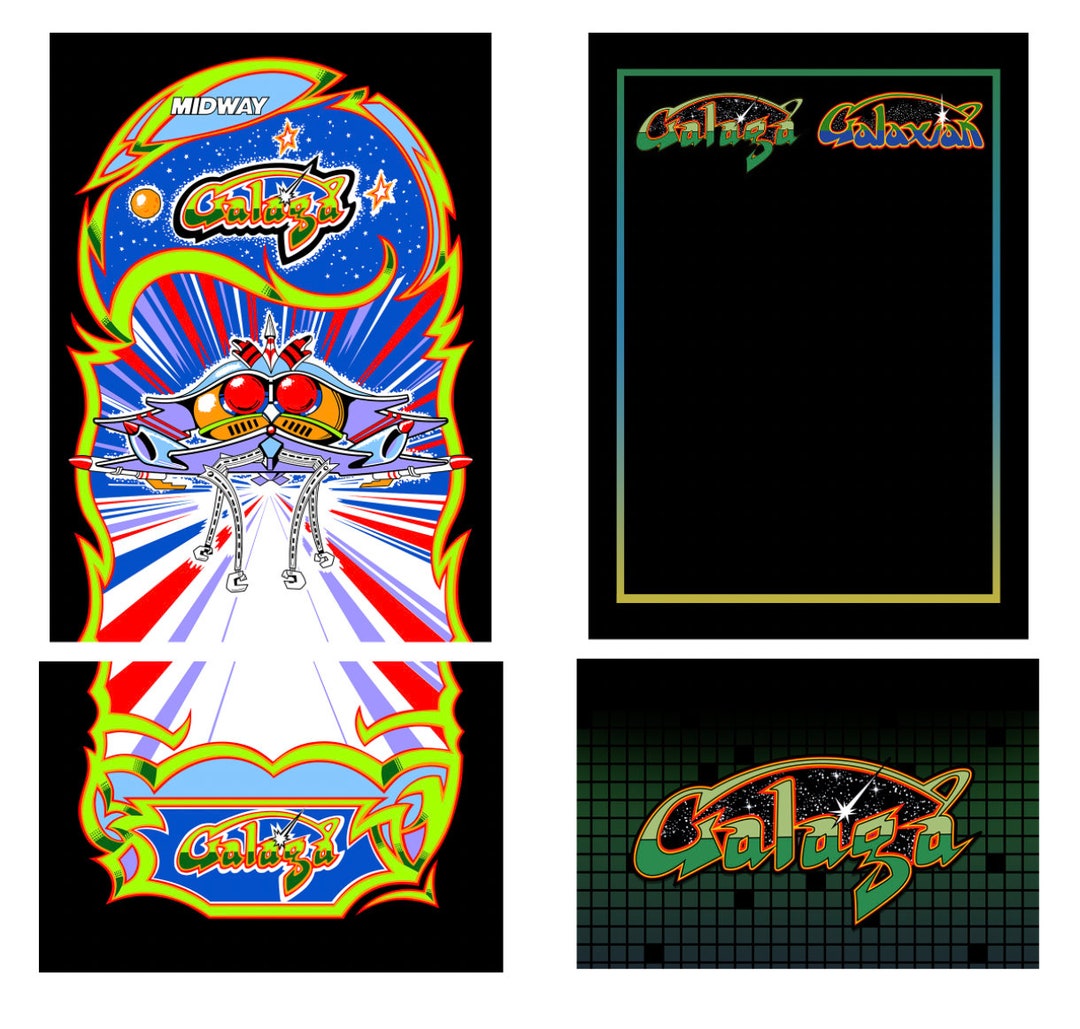 Galaga Galaxian Decals for the Arcade1up - Etsy