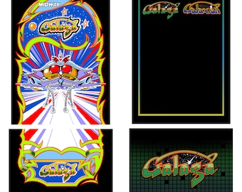 Arcade1up Cabinet Riser Graphics Galaga Galaxian Graphic Sticker Decal ...