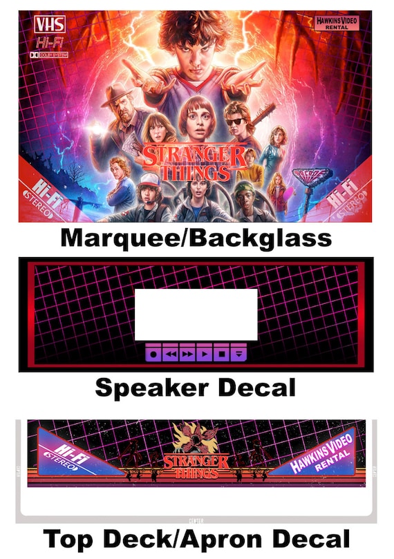 Arcade1up Arcade 1up Pinball Decal Wrap Sticker 8 Piece Set - Etsy