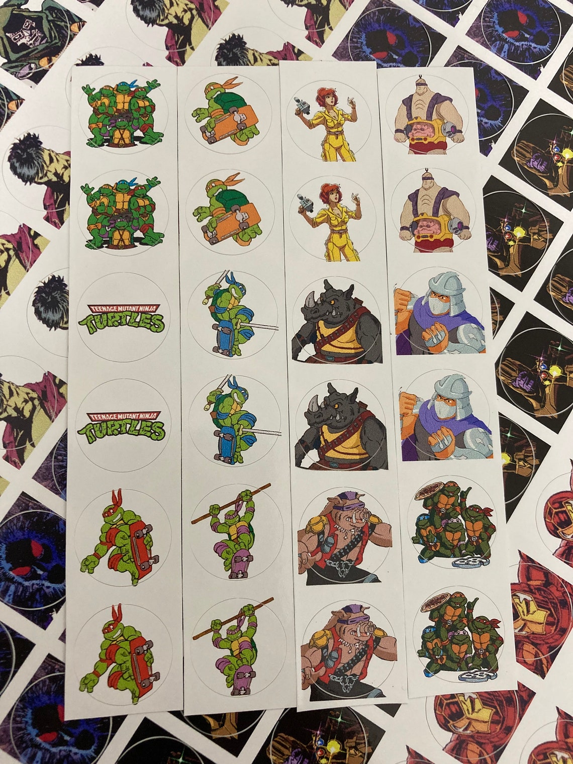 TMNT Arcade Button Sticker Decal Inserts Arcade1up 1up for Your Modded ...