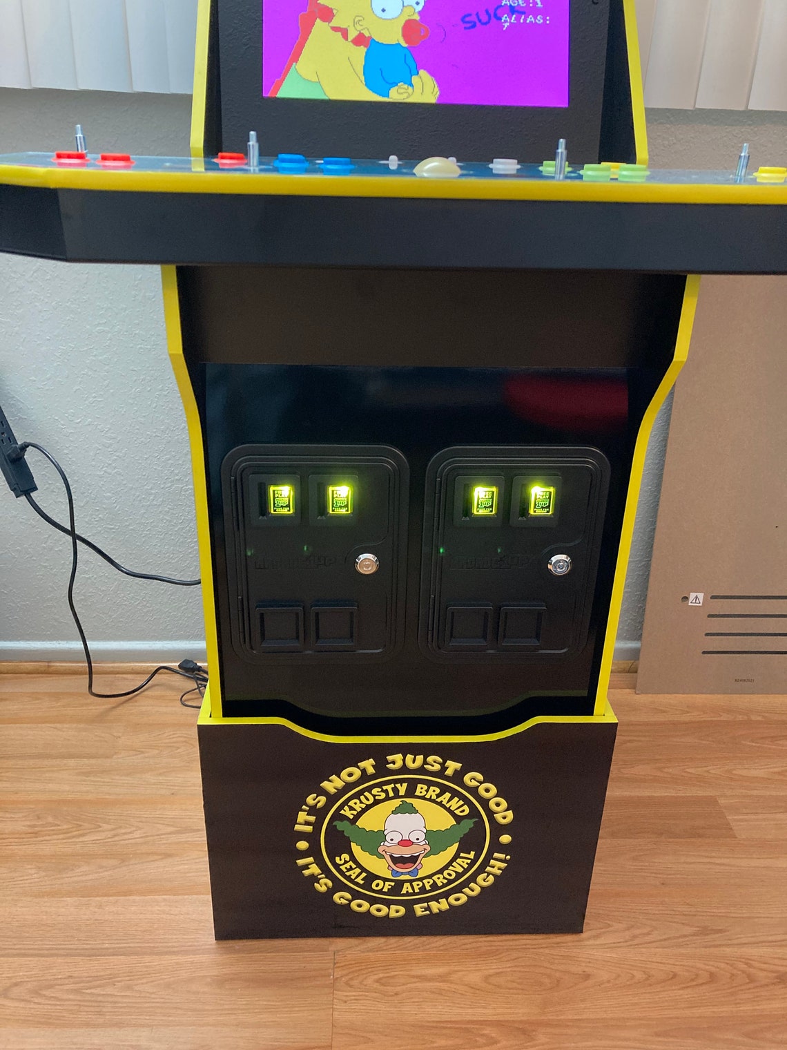 Arcade1up the Simpsons Front Riser Decal Vinyl Sticker Krusty, Simpsons ...