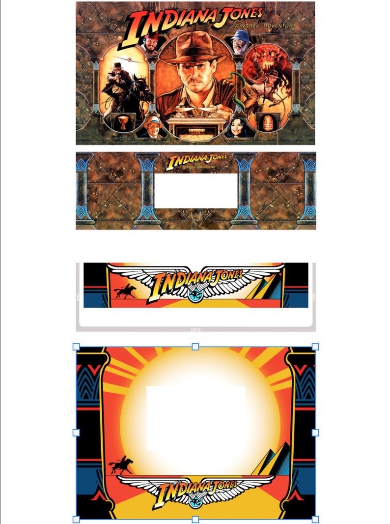 Arcade1up Arcade 1up Pinball Decal Wrap Sticker 8 Piece Set Indiana ...