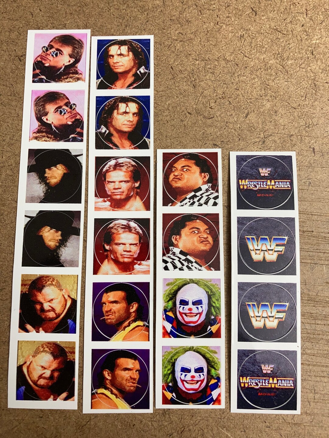 WWF Wrestlefest, Superstars, Wrestlemania Arcade Button Sticker Decal ...