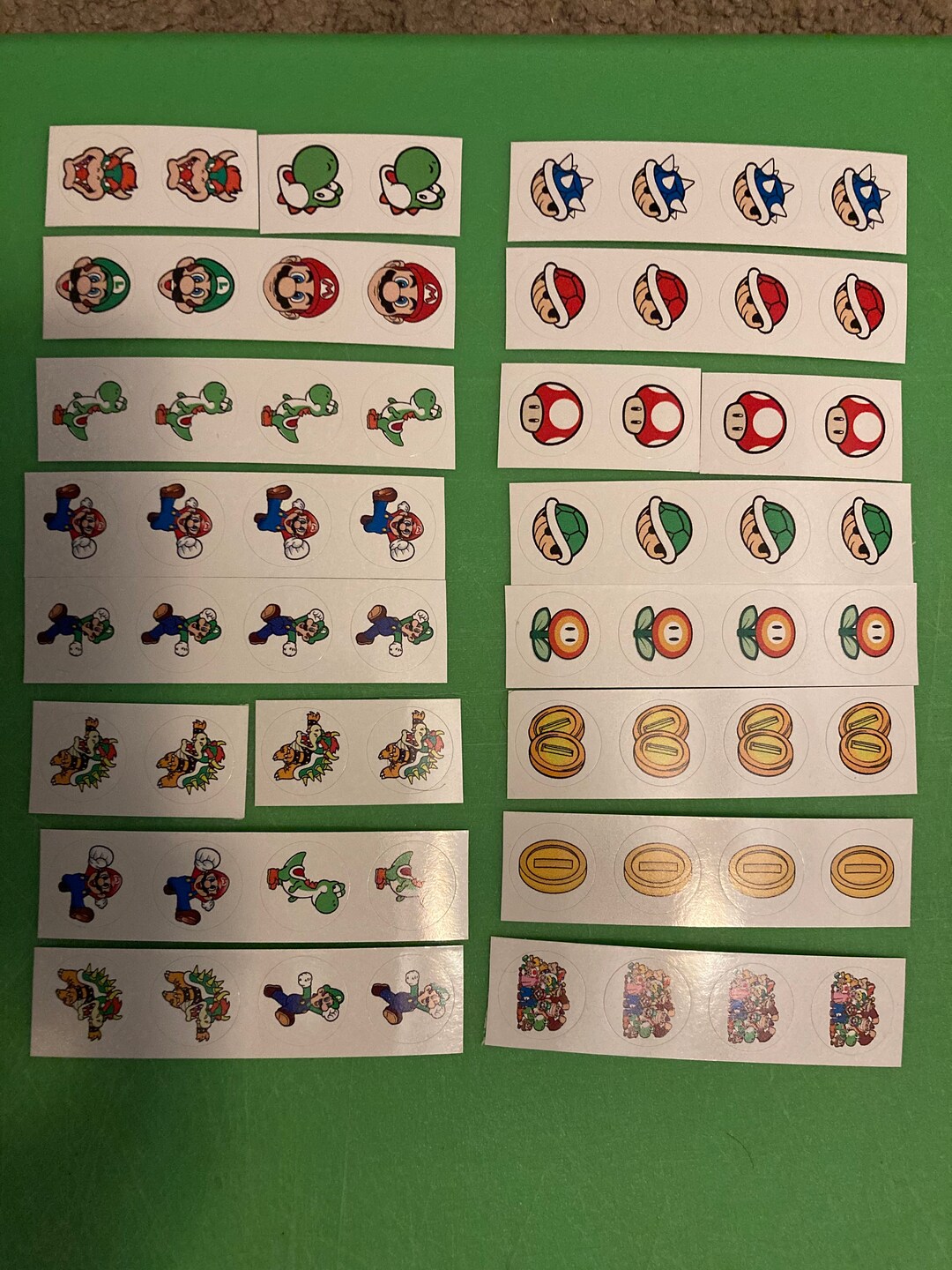 64 Piece Sticker Set Super Mario Arcade1up Arcade 1up Button Inserts ...