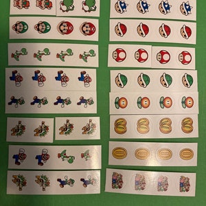 64 Piece Sticker Set Super Mario Arcade1up Arcade 1up Button Inserts ...