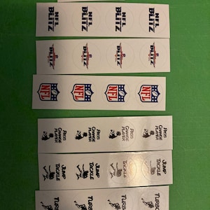 NFL Blitz Arcade Button Sticker Decal Inserts Arcade1up 1up for Your ...