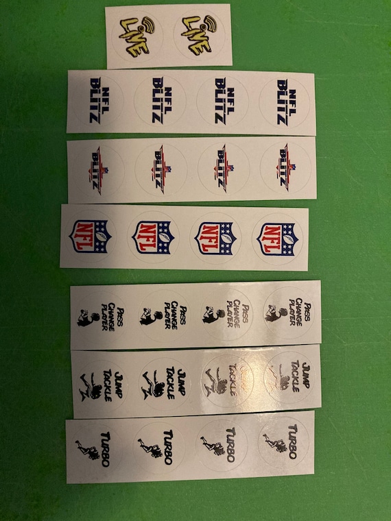 NFL Blitz Arcade Button Sticker Decal Inserts Arcade1up 1up - Etsy
