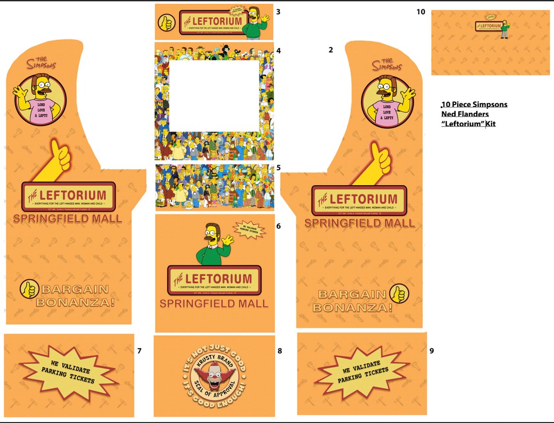 Side Panel Simpson Art Custom Mix Match Your Arcade1up Cabinet - Etsy