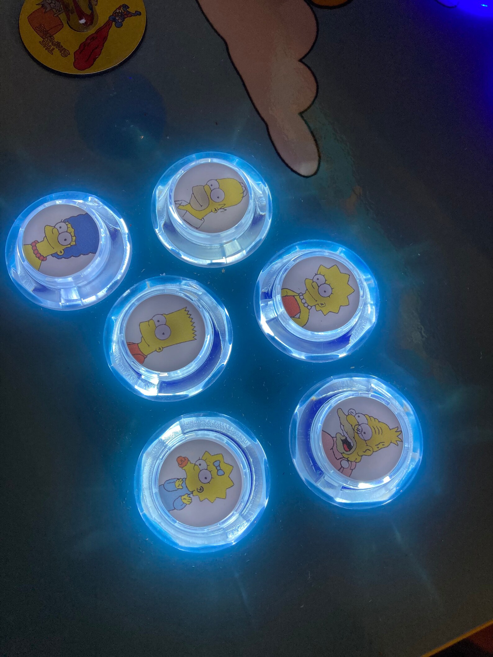 Arcade Button Inserts Stickers the Simpsons Arcade1up Mod | Etsy