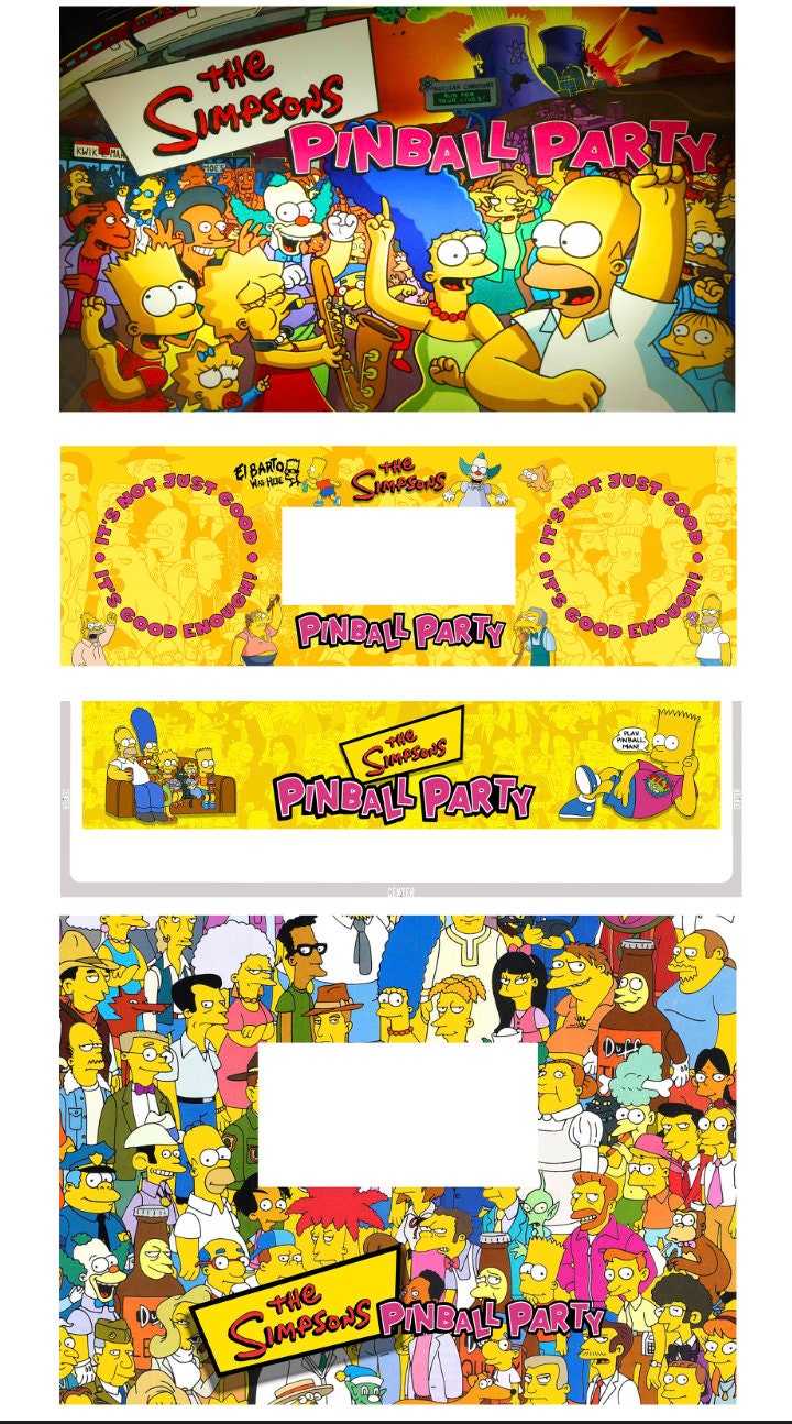 Arcade1up Arcade 1up Pinball Decal Wrap Sticker 8 Piece Set - Etsy