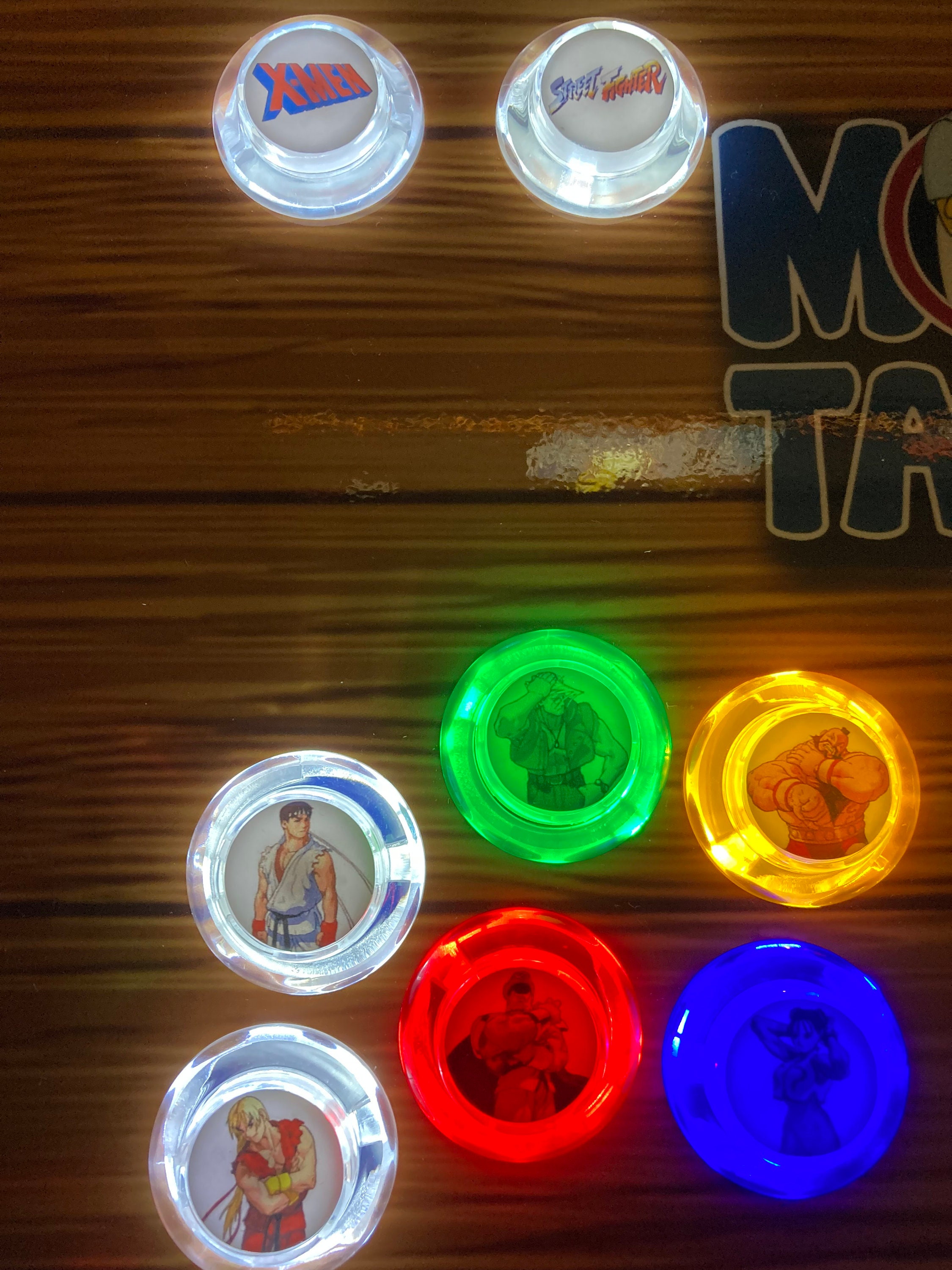 Arcade Button Inserts Stickers X-men Vs Street Fighter | Etsy