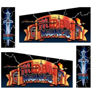 Arcade1up Arcade 1up Pinball Decal Wrap Sticker 8 Piece Set Medieval ...