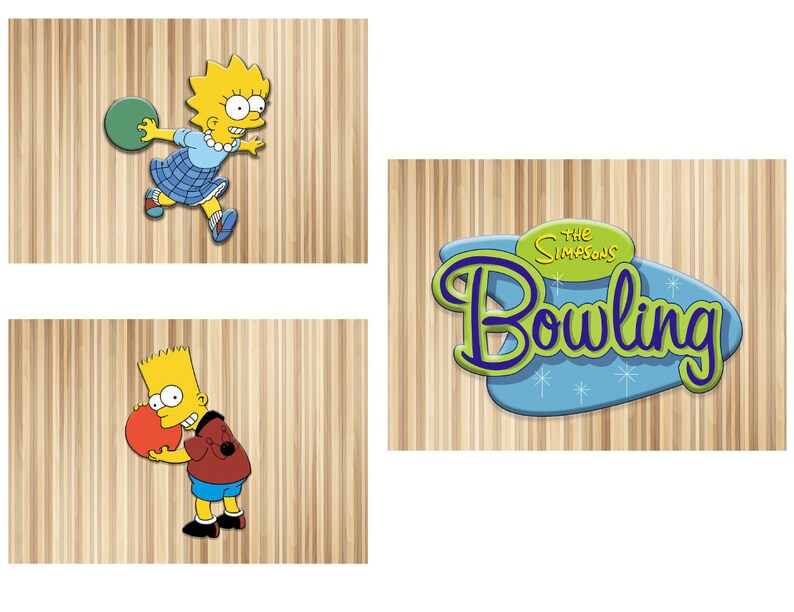 The Simpsons Bowling Arcade1up Arcade 1up 8 Piece Decal Sticker Set - Etsy