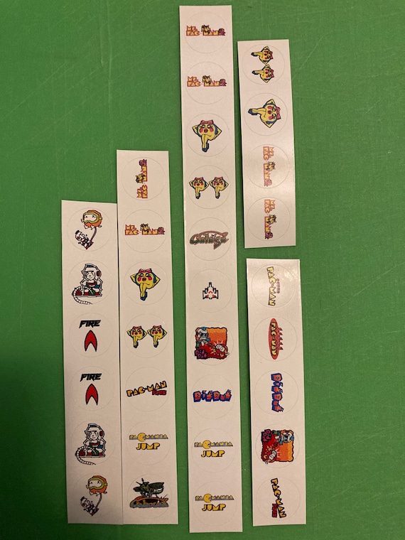 Ms Pac Man Digdug Galaga 32 Arcade Button Sticker Decal - Etsy