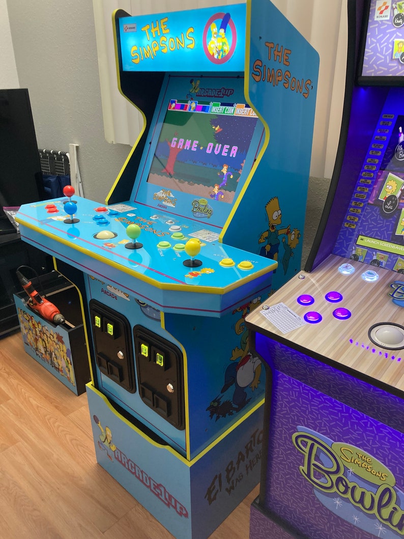 The Simpsons Arcade1up Arcade 1up 5 Piece Front Decal Sticker - Etsy