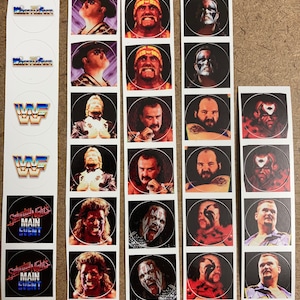 WWF Wrestlefest, Superstars, Wrestlemania Arcade Button Sticker Decal ...