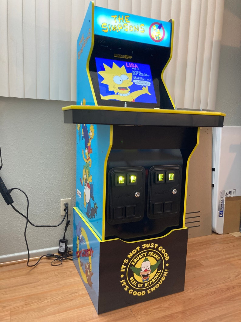 Arcade1up the Simpsons Front Riser Decal Vinyl Sticker Krusty, Simpsons ...