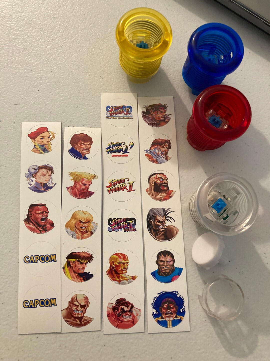 Arcade Button Inserts Stickers Street Fighter Arcade1up Mod "beatup ...