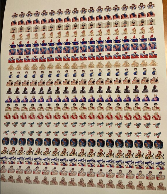 Street Fighter Alpha 2 Arcade Button Inserts Arcade1up Mod | Etsy