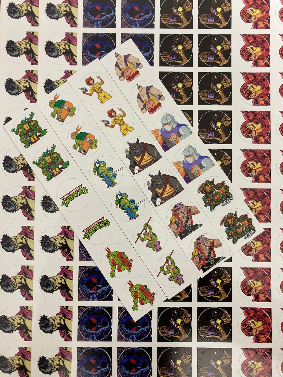 TMNT Arcade Button Sticker Decal Inserts Arcade1up 1up for Your Modded ...