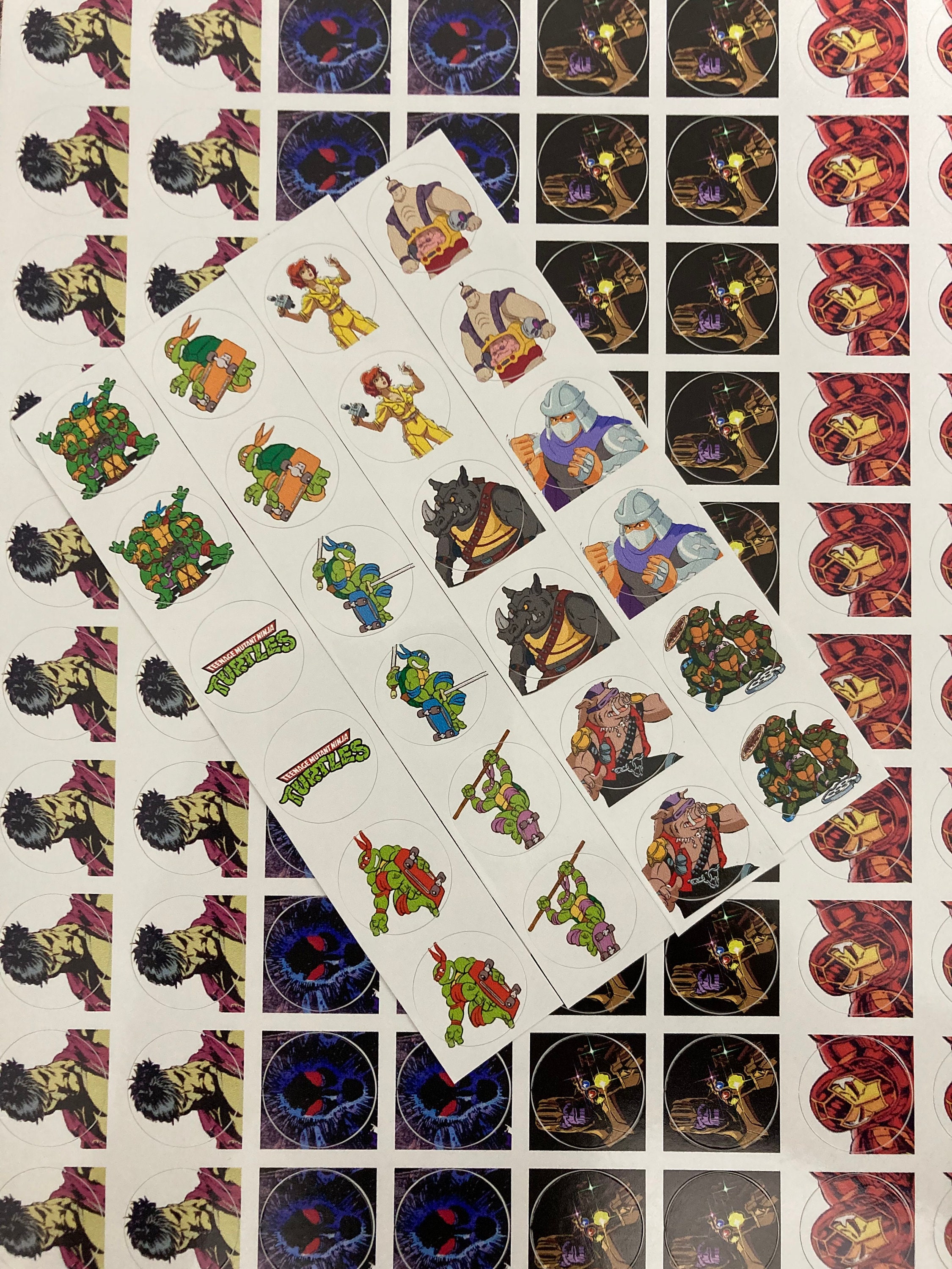 TMNT Arcade Button Sticker Decal Inserts Arcade1up 1up for - Etsy Denmark