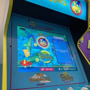 The Simpsons Arcade1up Arcade 1up 5 Piece Front Decal Sticker Set (blue ...