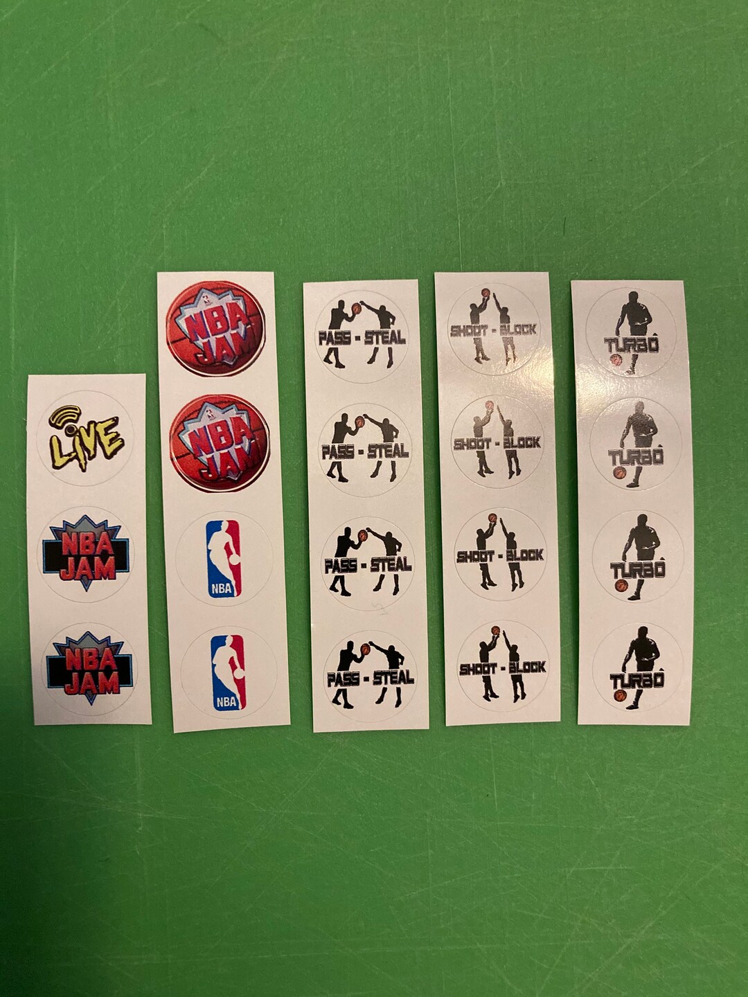 19 Piece Sticker Set NBA JAM Arcade1up Arcade 1up Button Inserts for ...