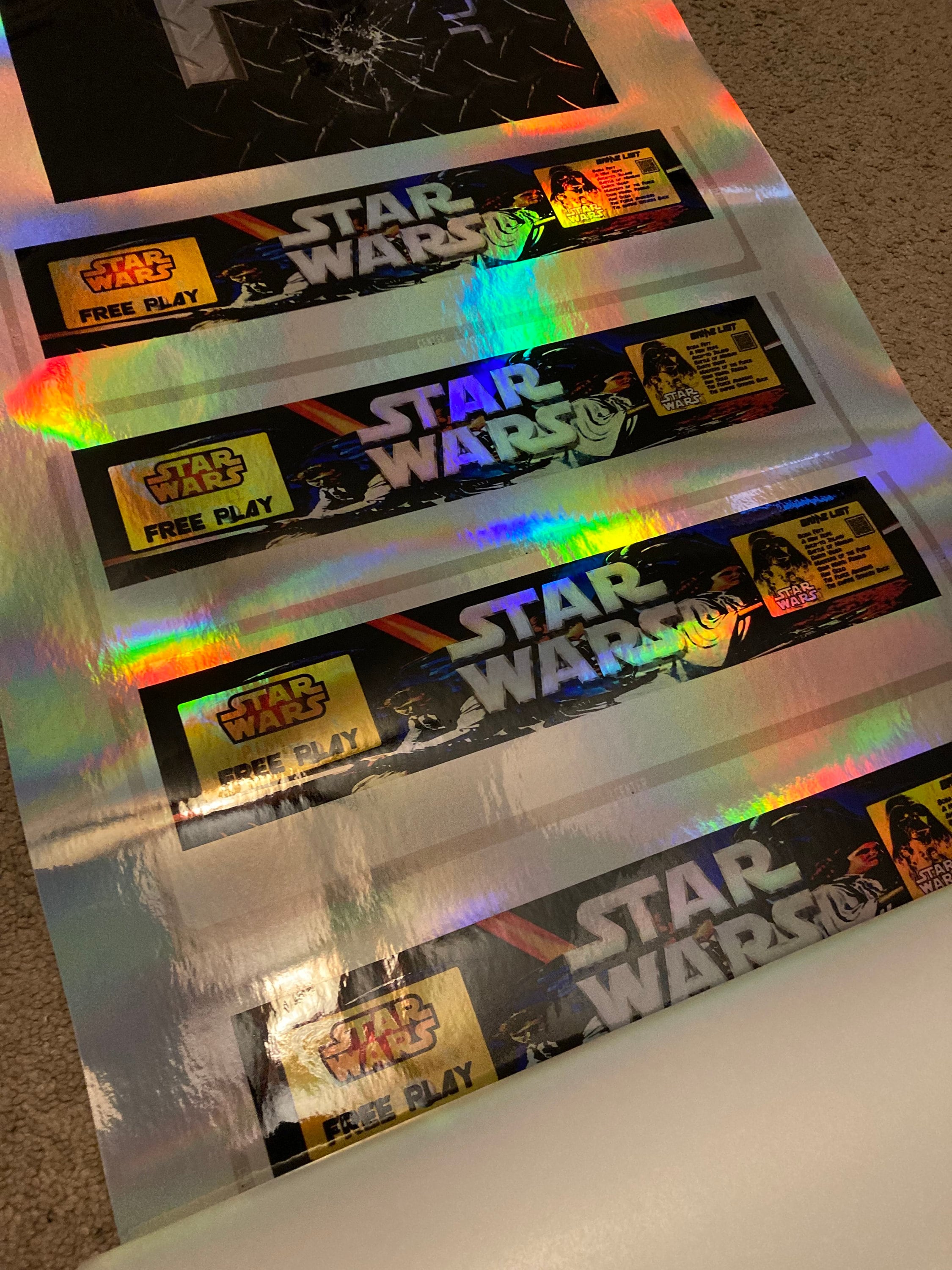 Arcade1up Pinball Graphic Decal Top Plate Apron Star Wars, Attack From ...