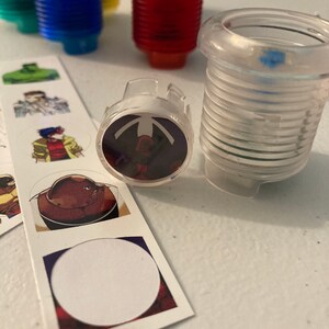 64 Piece Sticker Set Super Mario Arcade1up Arcade 1up Button Inserts ...