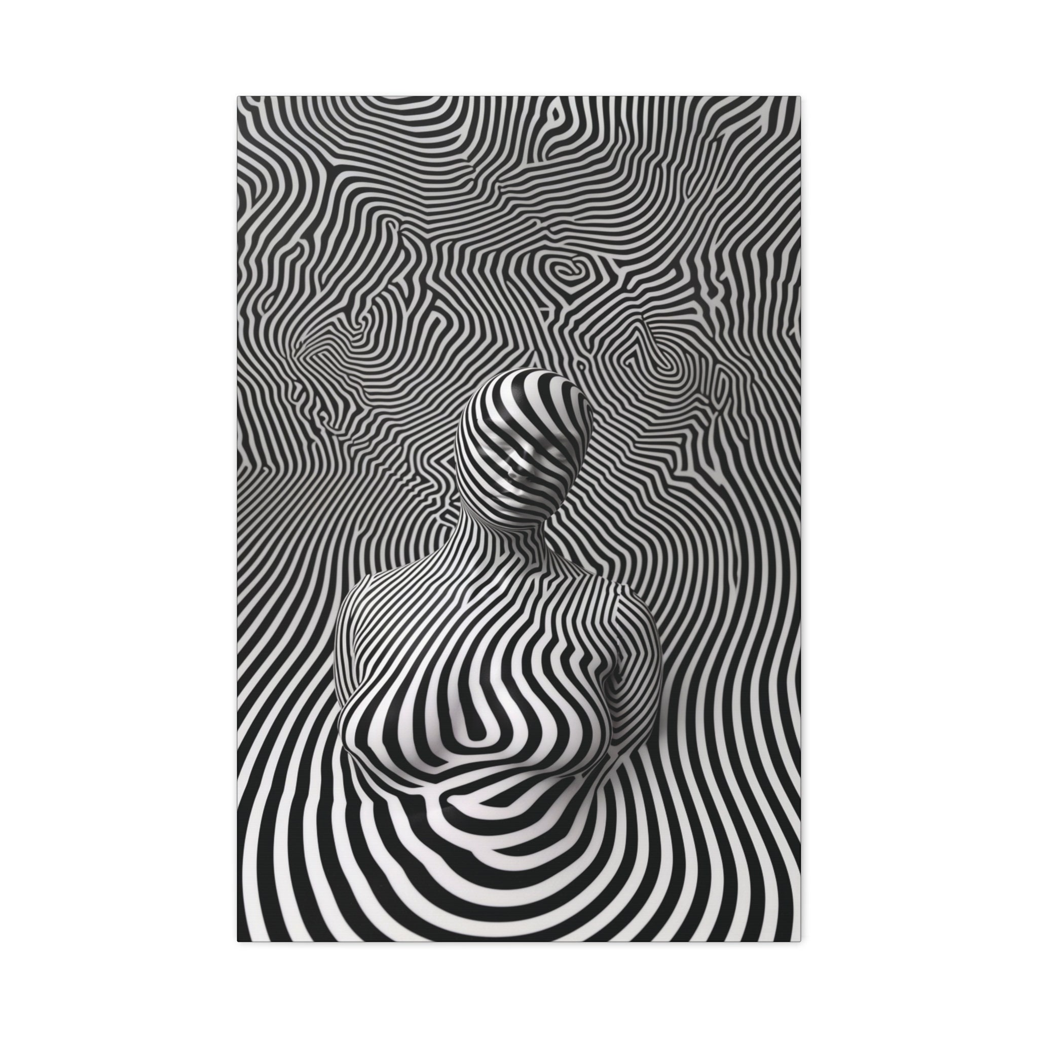 Optical Illusion Art: Abstract Woman Silhouette, Op Art, Optical ...
