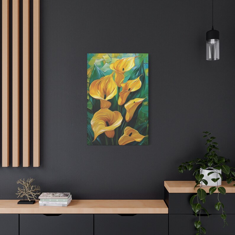 Calla Lily Painting: Bright Yellow Calla Lilies, Home Decor, Art Prints ...