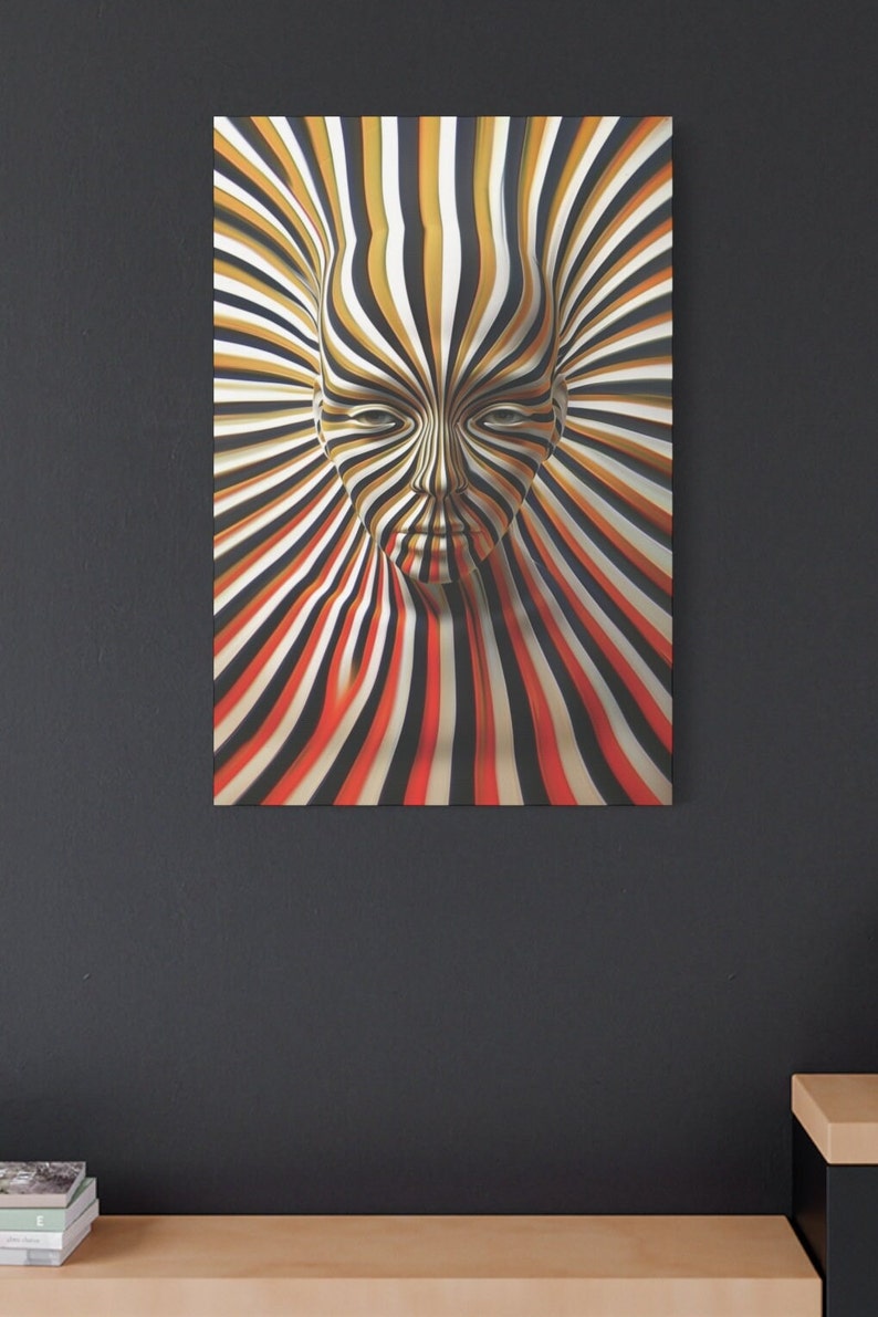 Optical Illusion Art: Women Face With Tracking Eyes, Op Art, Optical ...