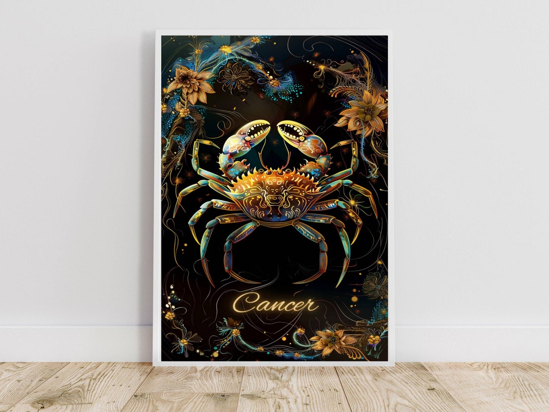 Cancer Zodiac Art, Cancer Art Print, Cancer Astrology Art, Cancer Wall ...