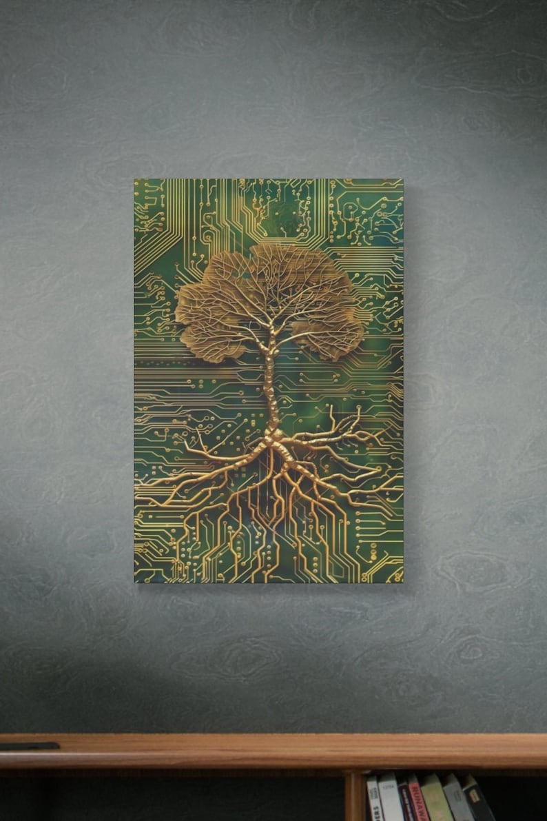 Circuit Board Art: Circuit Board Tree, Circuit Board Artwork, Printable ...