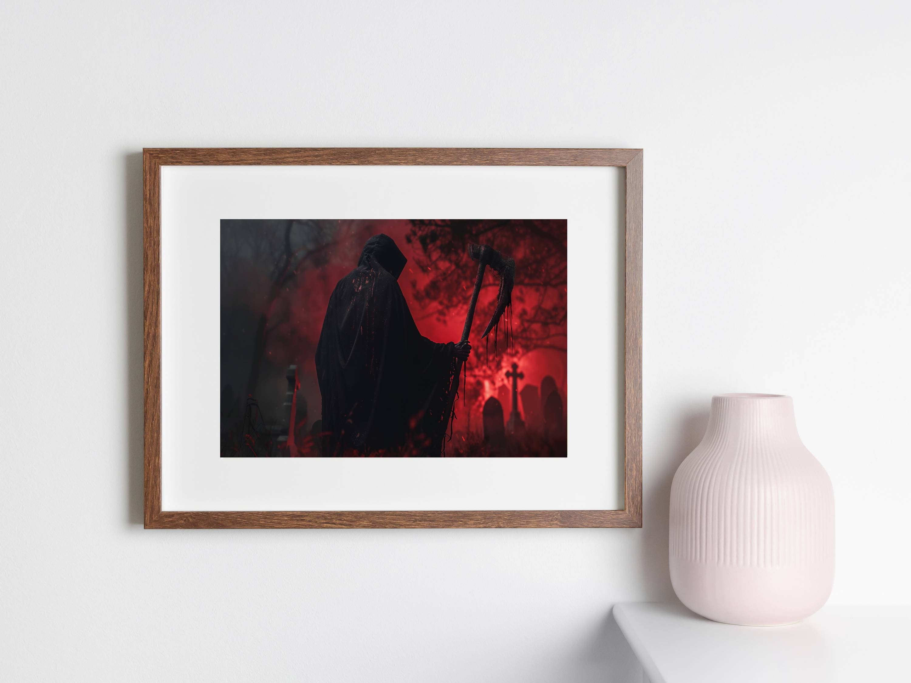 Grim Reaper Poster, Dark Art, Gothic Home Decor, Art Print, Office ...