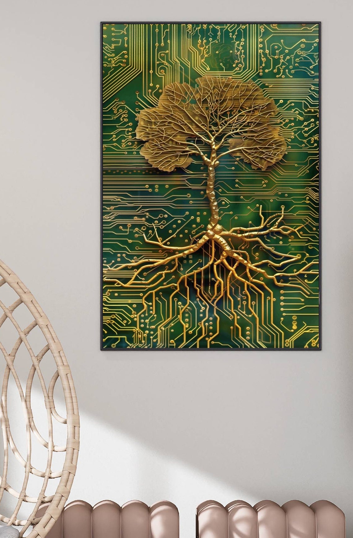 Circuit Board Art: Circuit Board Tree, Circuit Board Artwork, Printable ...