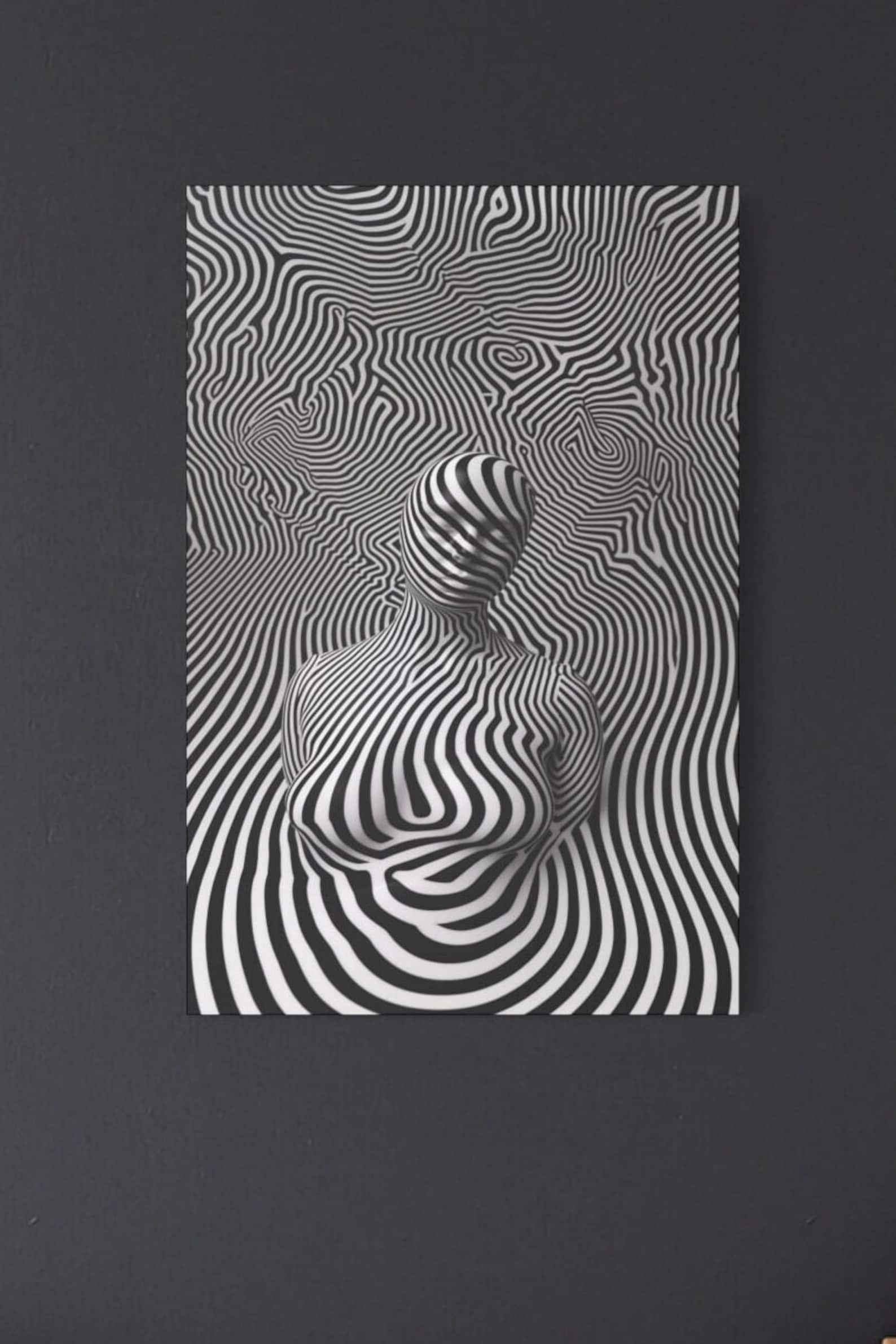 Optical Illusion Art: Abstract Woman Silhouette, Op Art, Optical ...