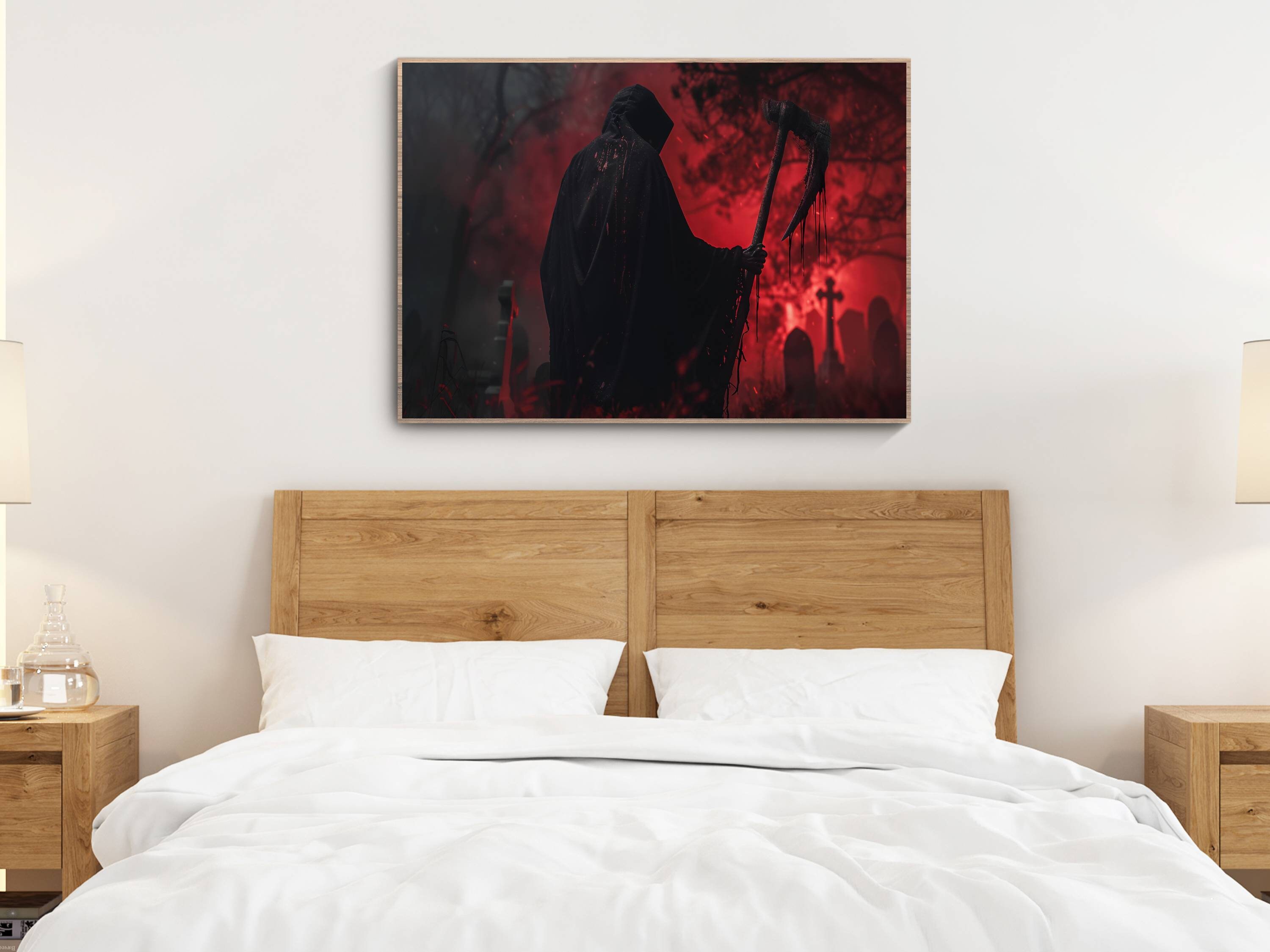 Grim Reaper Poster, Dark Art, Gothic Home Decor, Art Print, Office ...