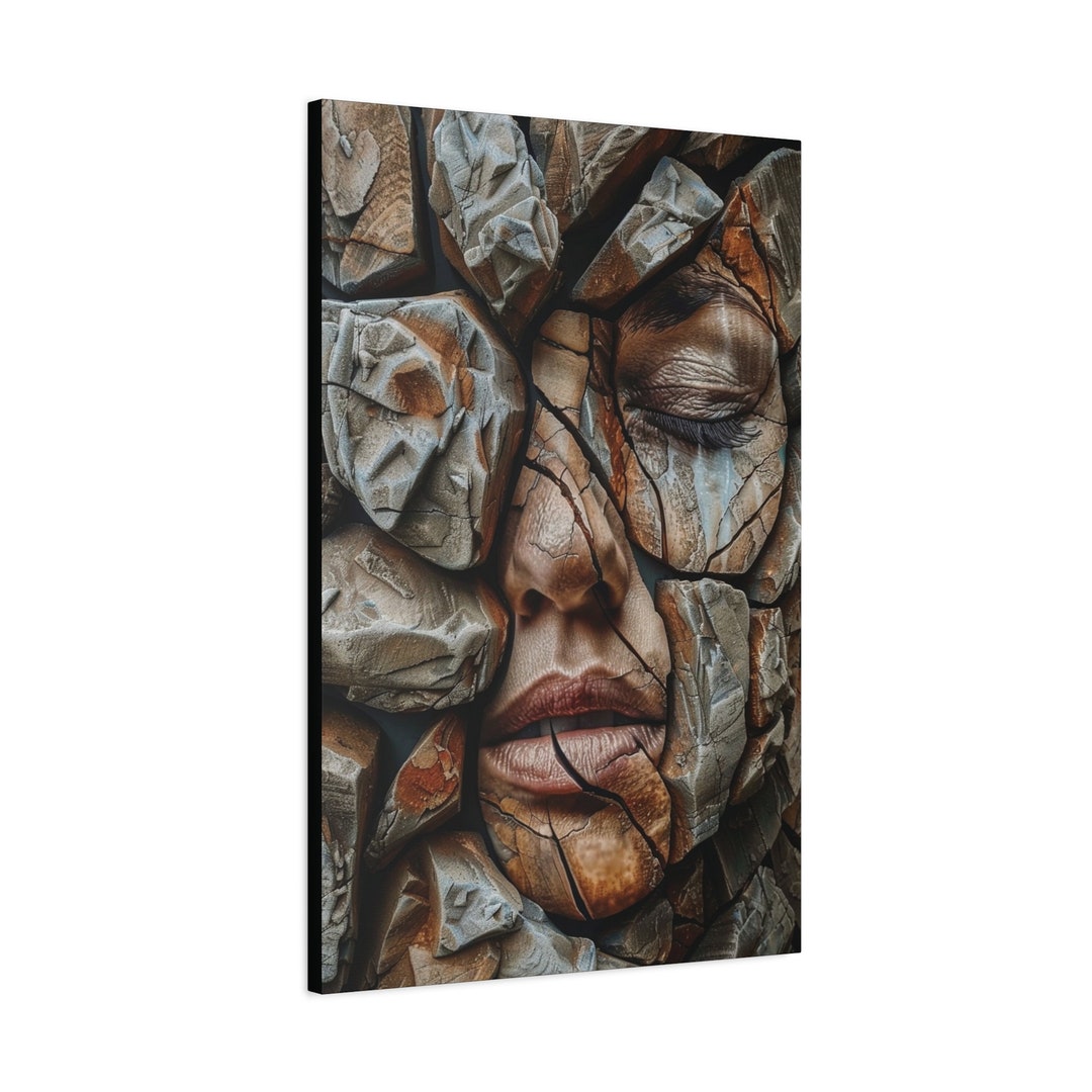 Collage Art Work: Stone Mosaic of Sorrow, Collage Wall Art, Wall Art - Etsy