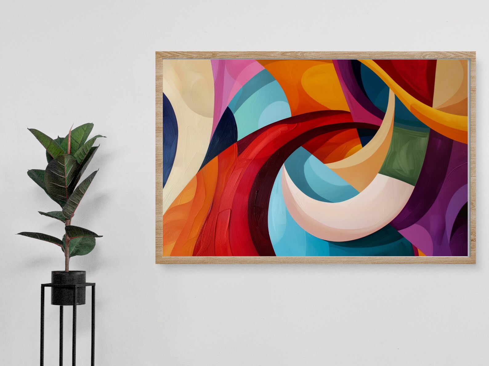 Swirl Painting: Swirling Colors in a Contemporary Abstract Artwork ...