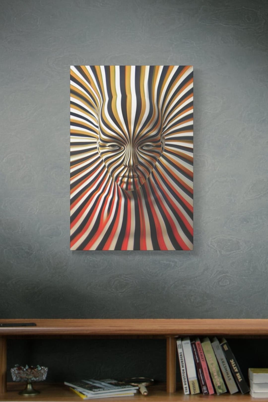 Optical Illusion Art: Women Face With Tracking Eyes, Op Art, Optical ...