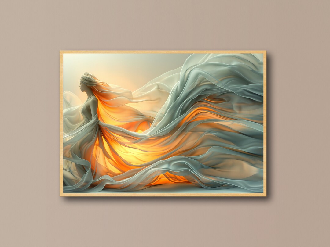 Printable Wall Art - Woman With Big Flowy Dress | Digital Wall Art - Etsy