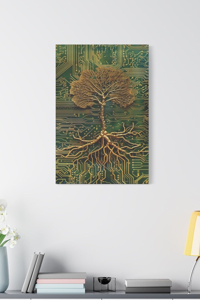 Circuit Board Art: Circuit Board Tree, Circuit Board Artwork, Printable ...