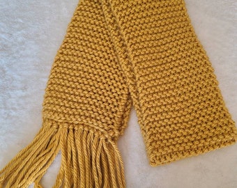 Hand Knitted Scarf - Etsy