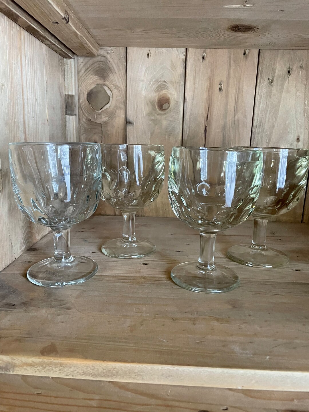 Vintage Kings Thumbprint Goblets. - Etsy