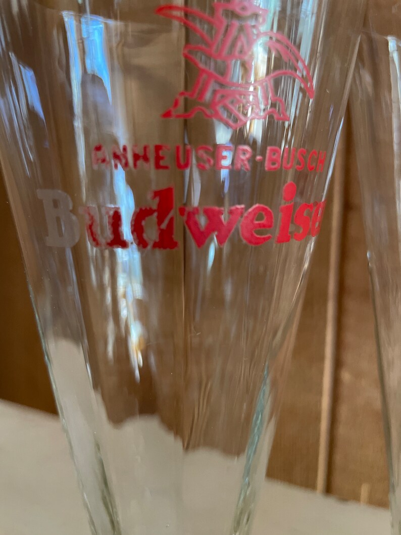 Vintage Budweiser Fluted Pilsner Glasses - Etsy